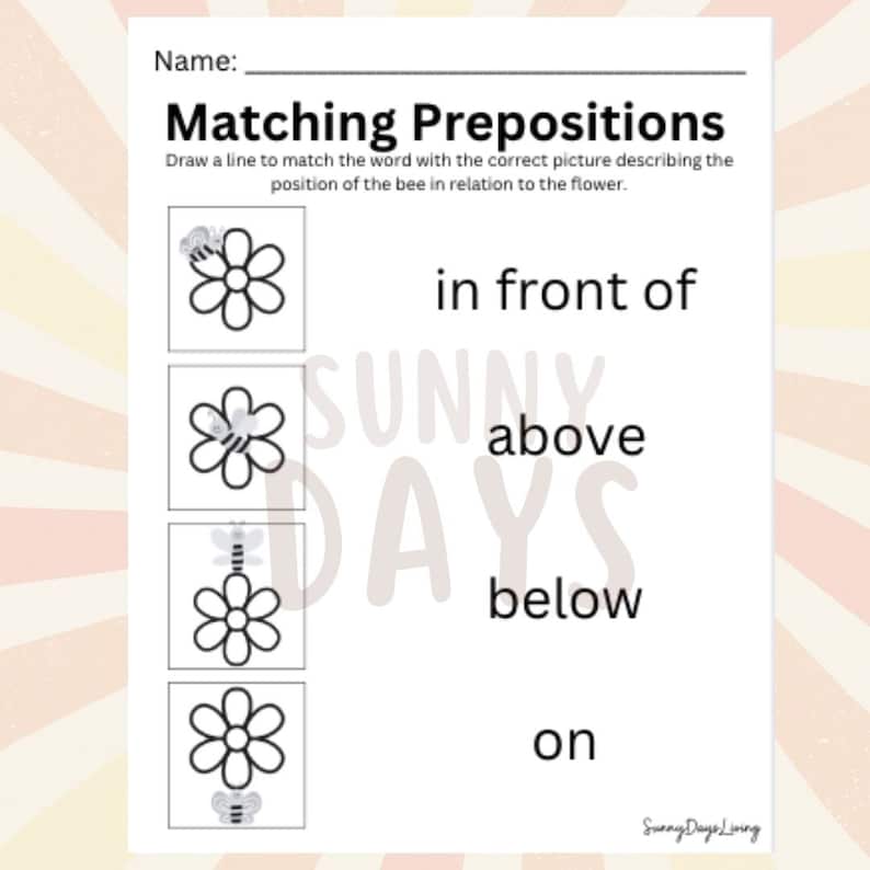 Preposition Activity, Preschool Printable, Preschool Worksheet ...