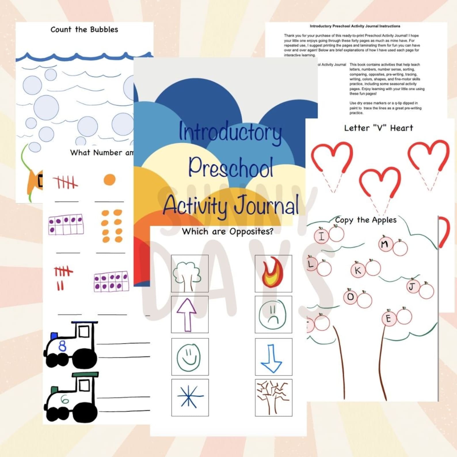 Preschool Activity Sheets, Preschool Activity Book, Preschool Activity ...