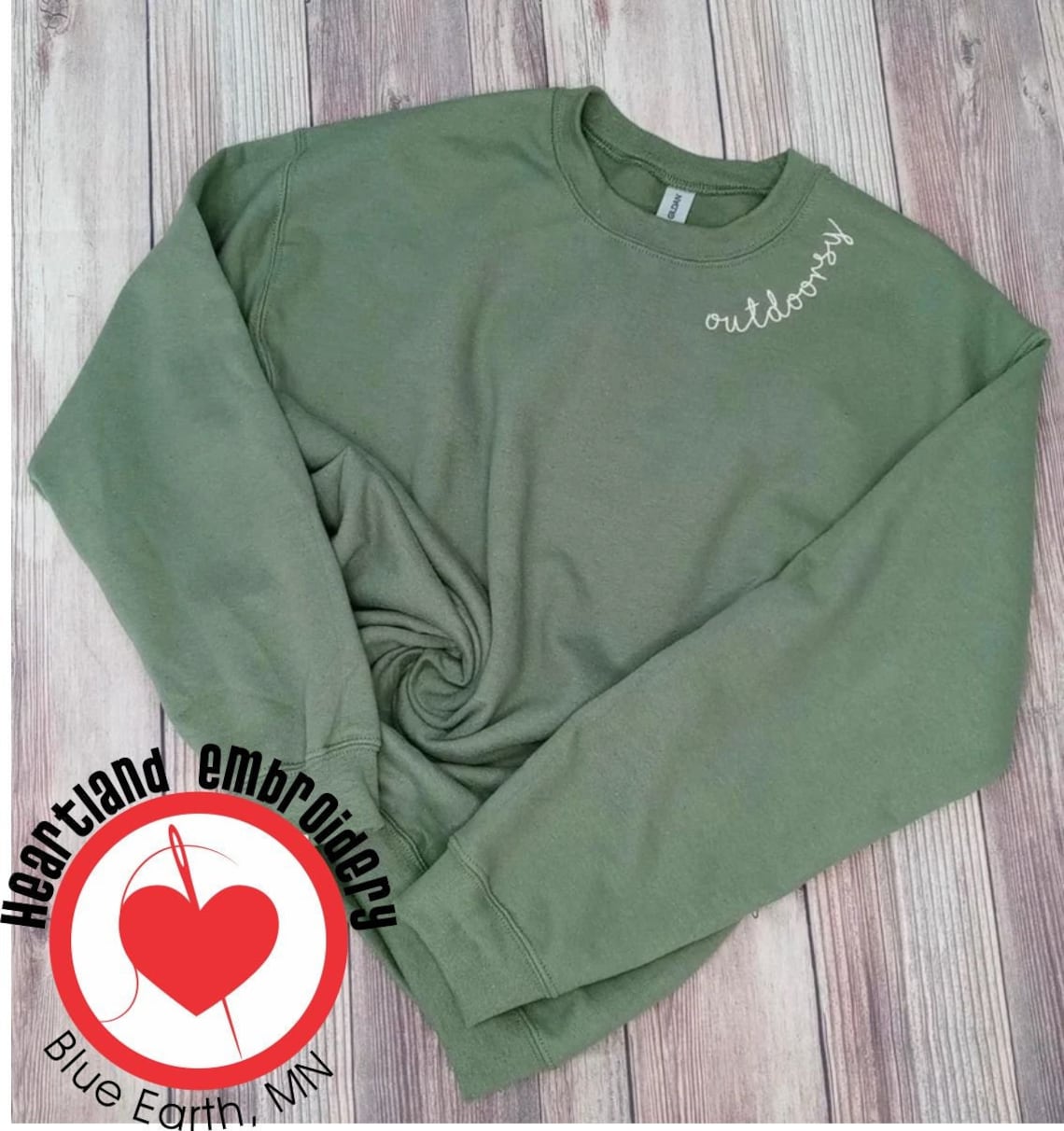 Crewneck With Neckline Name/word Collar Embroidery, Embroidered Sweater ...