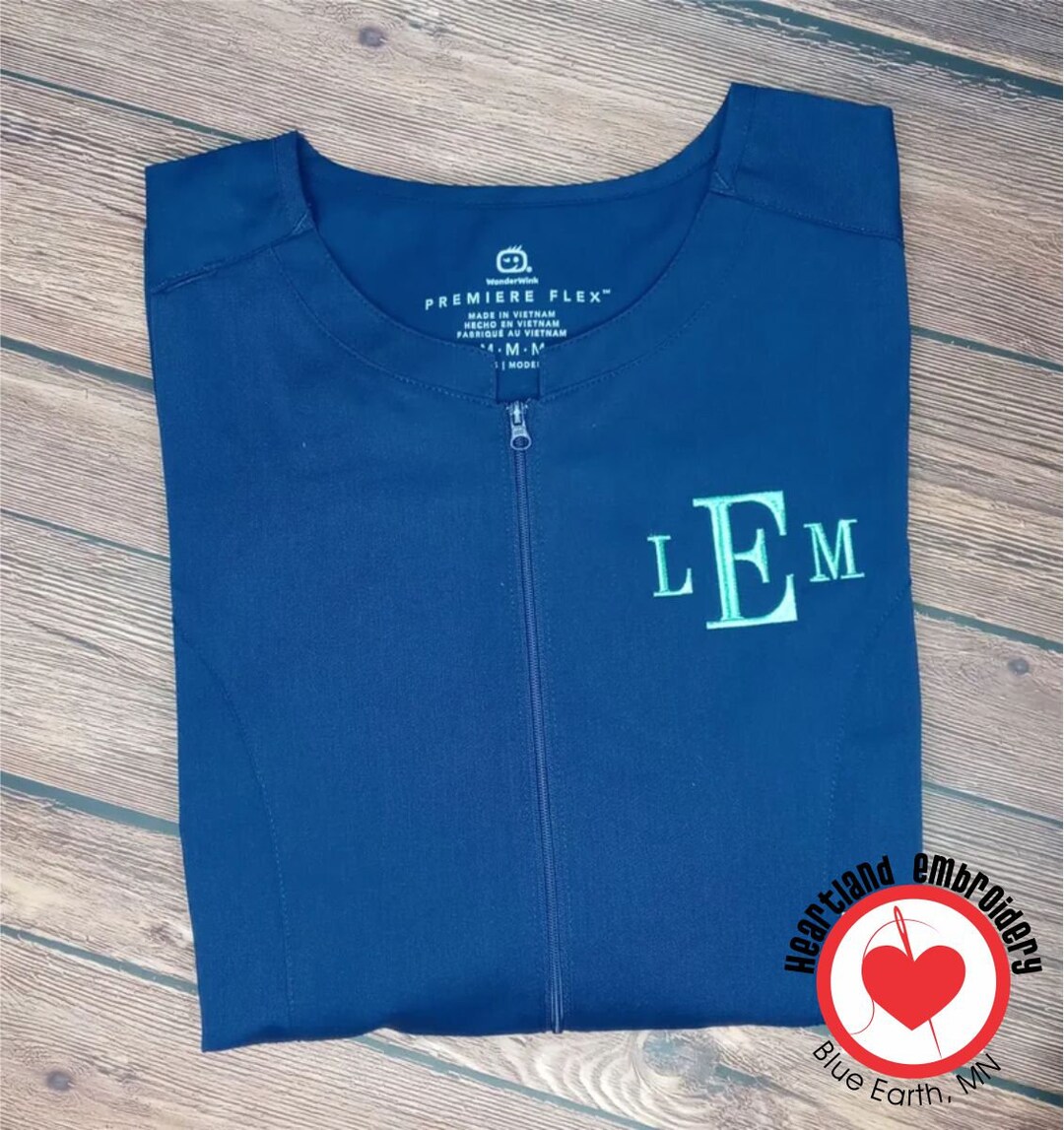 Scrub Jacket With Monogram, Initials, Personalized, Medical Jacket ...