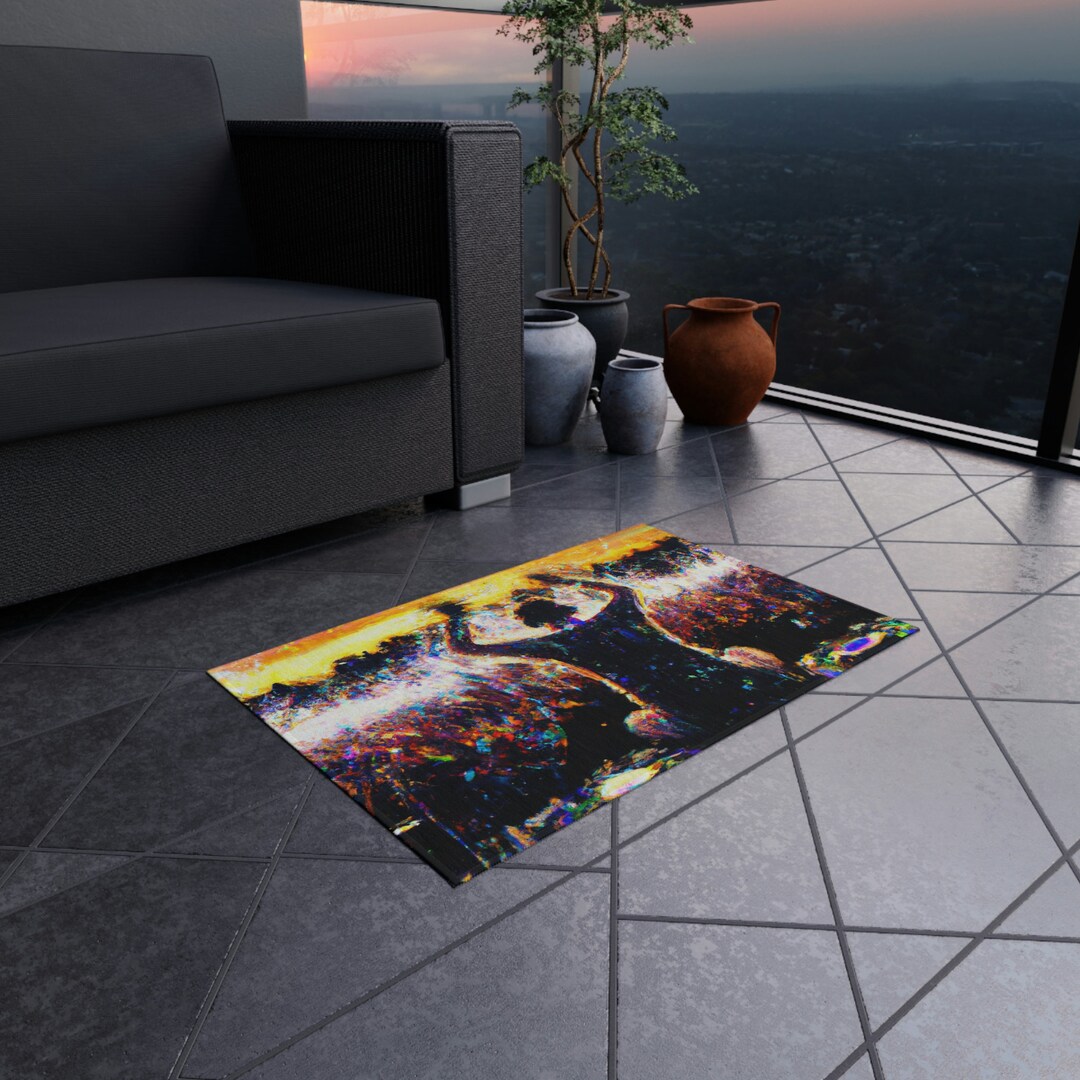 Rave Rug, Outdoor Rug, Vibrant & Durable Patio Mat, EDM Rug, EDM Life ...