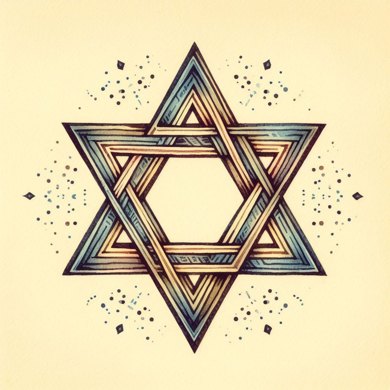 Decoration- Set of Star of David Images - Etsy