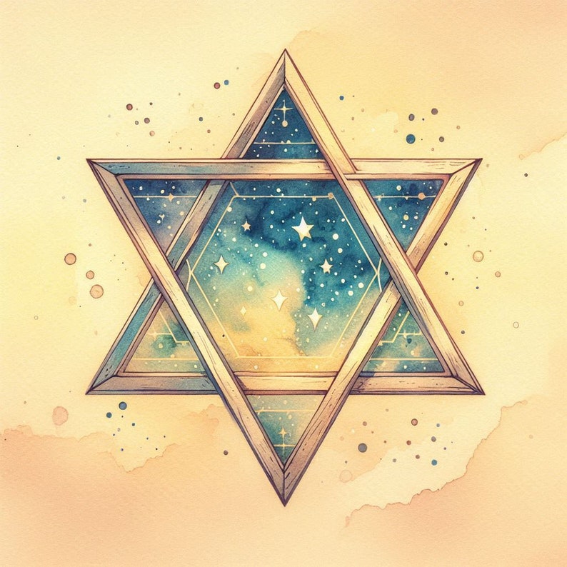 Decoration- Set of Star of David Images - Etsy