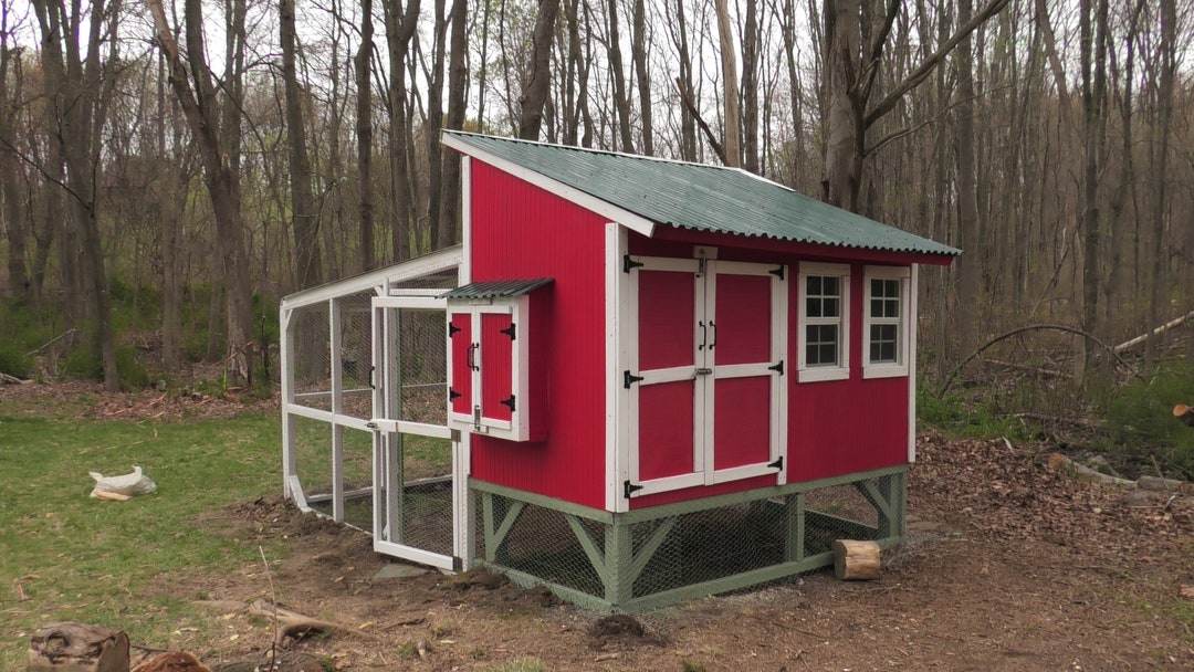 Chicken Coop With Chicken Run Plans, DIY Project - Etsy