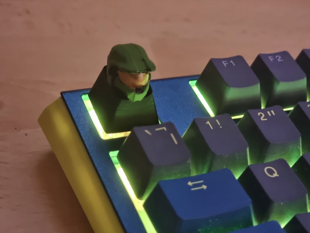 Master Chief Halo - Custom Artisan Cherry MX Keycap - Etsy UK