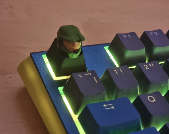 Master Chief Halo - Custom Artisan Cherry MX Keycap - Etsy UK