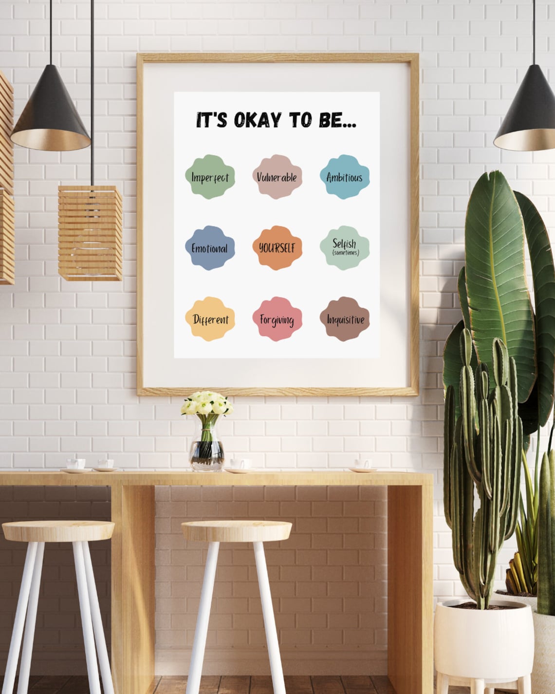 It's Okay to Be, Poster, Therapy Poster, Therapy Office Decor, School ...