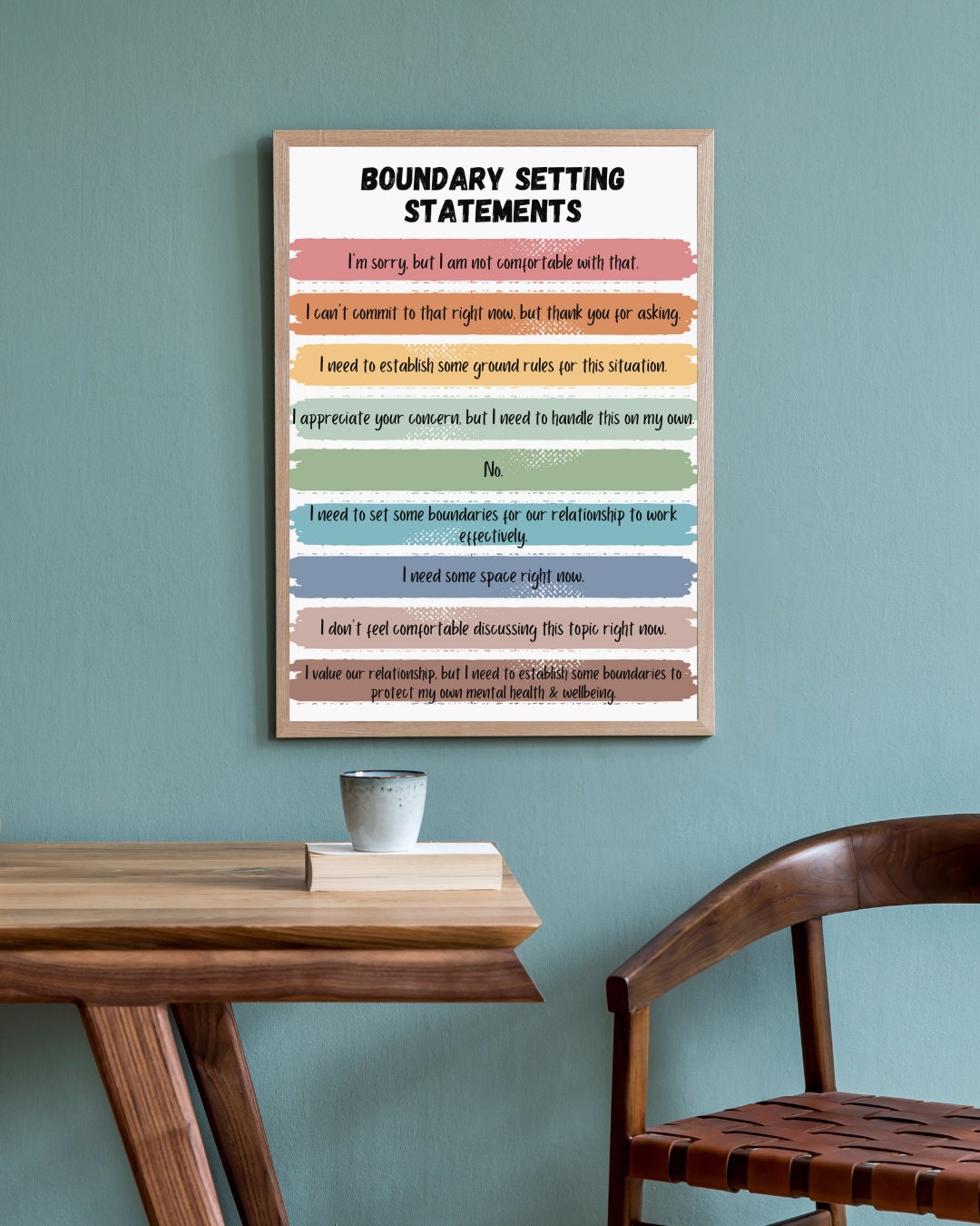 Colorful Boundary Statement Poster for Your Therapy Space or School ...