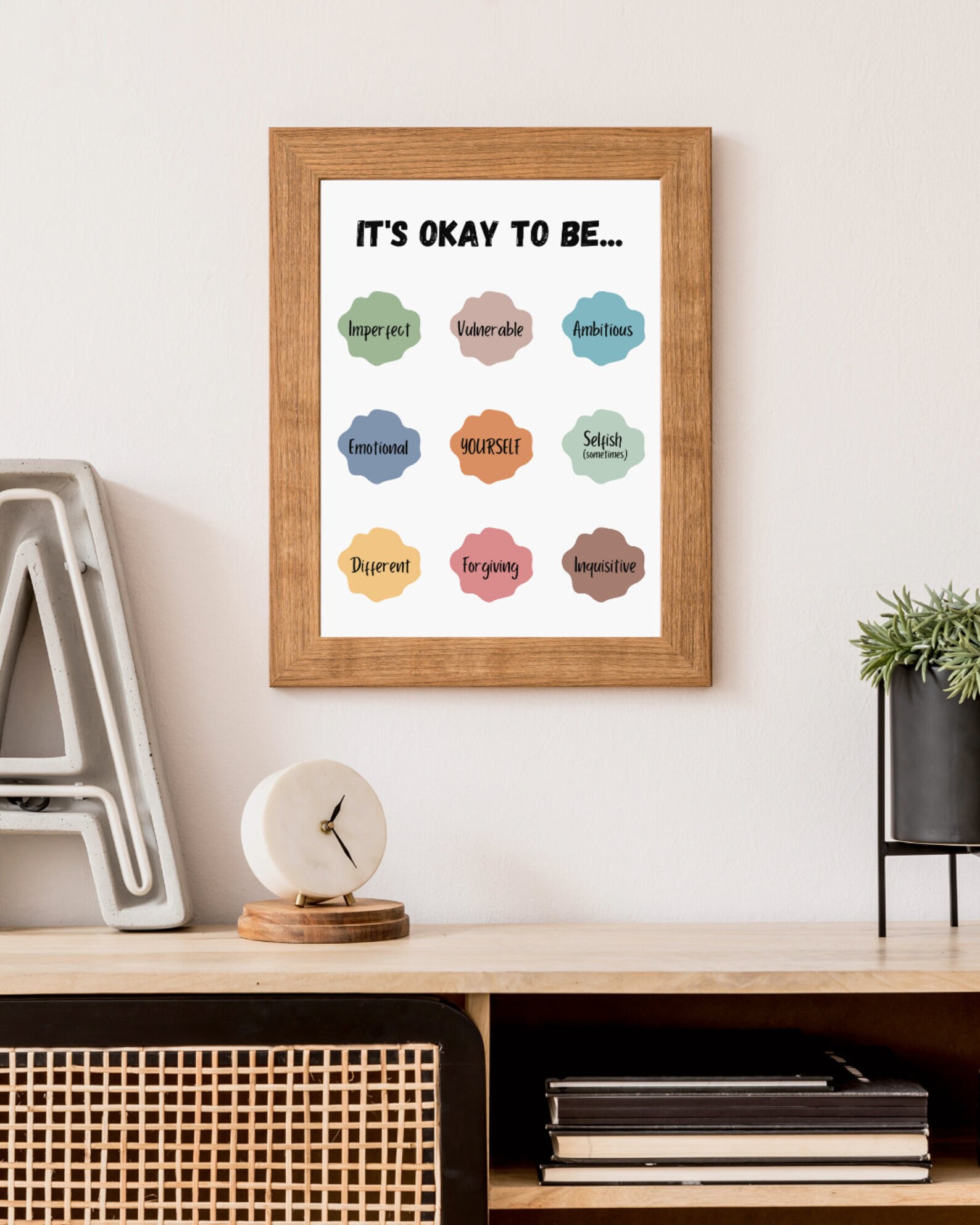 It's Okay to Be, Poster, Therapy Poster, Therapy Office Decor, School ...