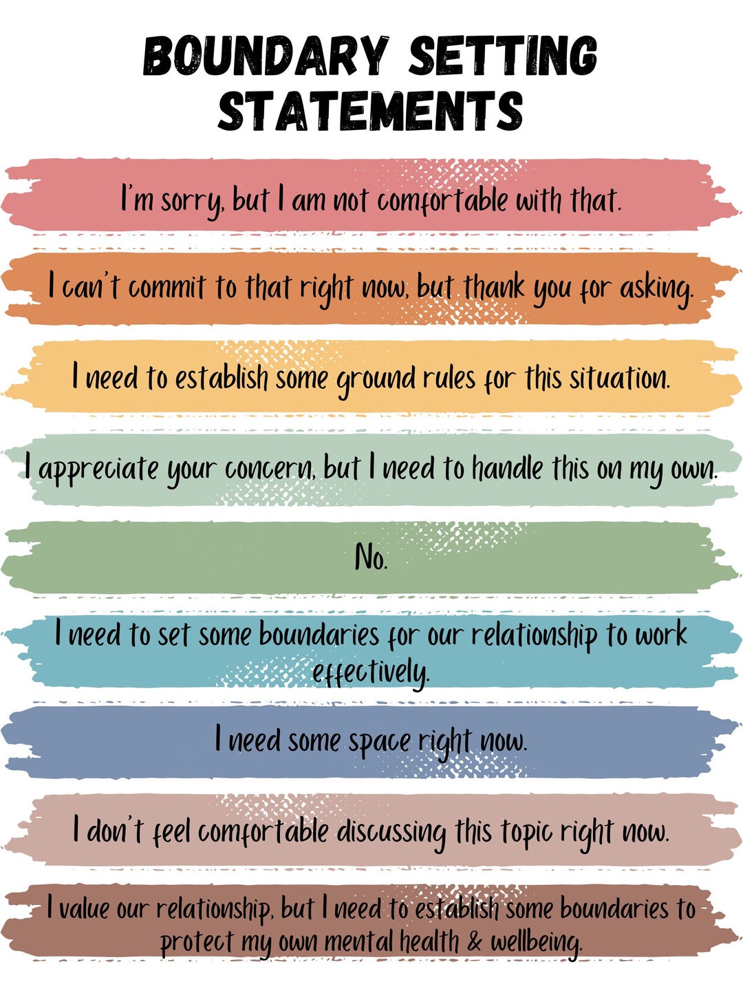 Boundary Statement, Poster, Therapy Poster, Therapy Office Decor, School Counselor Sign, School ...