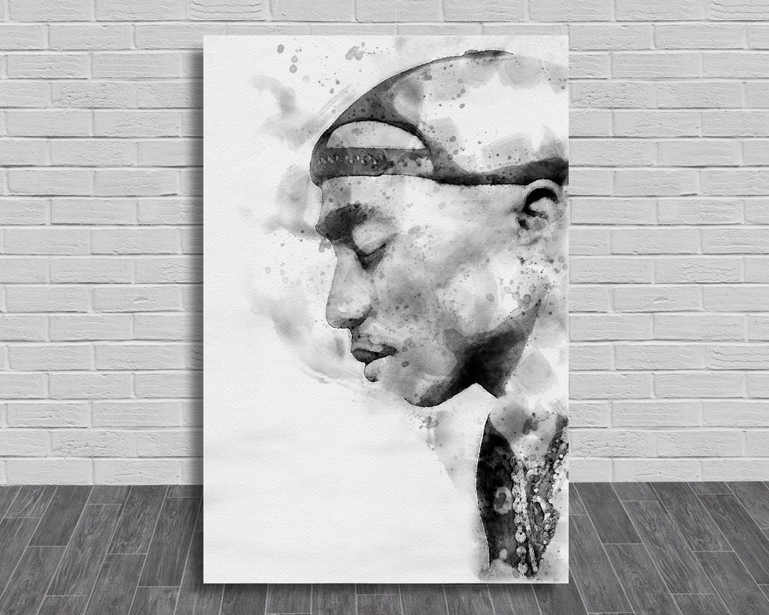 Tupac Poster, Canvas Wrap, Kids Room, Man Cave, Woman Cave, Game Room ...