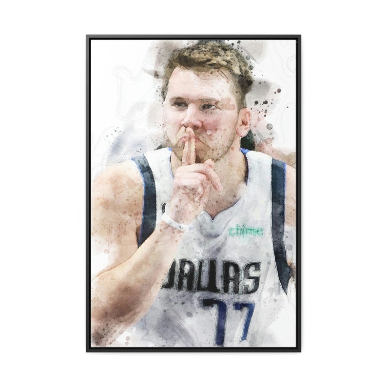 Luka Doncic Poster, Dallas Mavericks, Canvas Wrap, Kids Room, Man Cave ...
