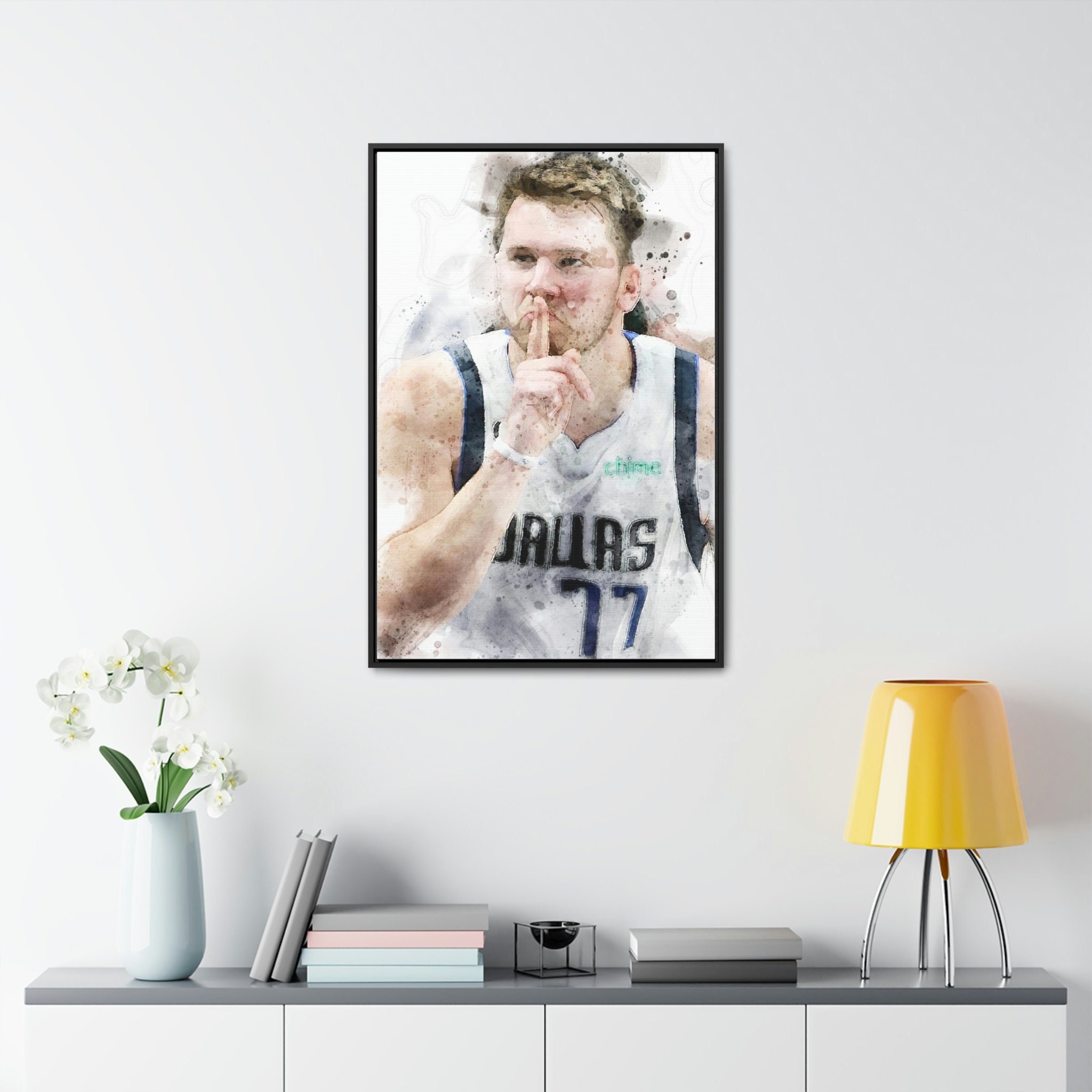 Luka Doncic Poster, Dallas Mavericks, Canvas Wrap, Kids Room, Man Cave ...