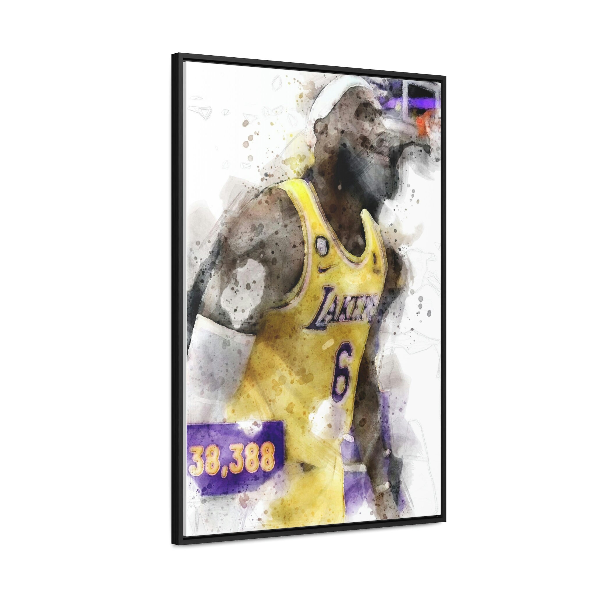 Lebron James Poster, Los Angeles Lakers, Canvas Wrap, Kids Room, Man ...