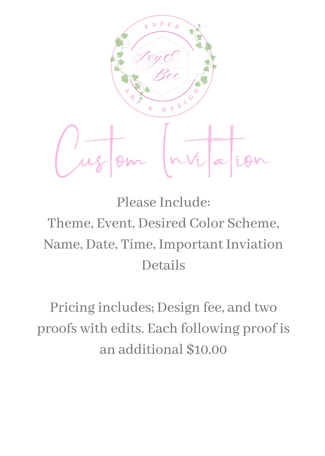 CUSTOM Invitation for All Events/themes - Etsy
