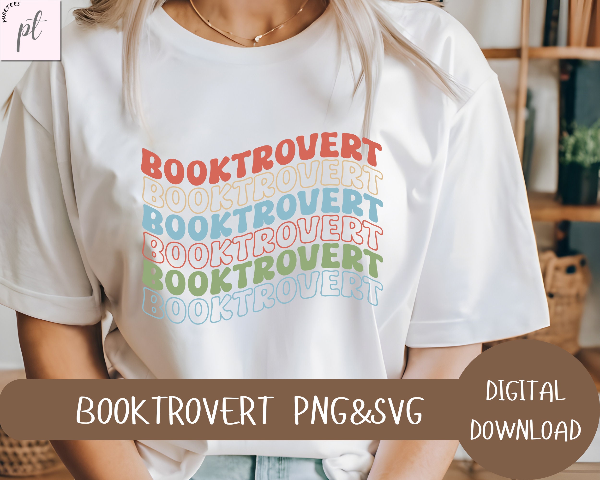 Book Trovert Svg Png , Love Reading, Book Sublimation, Book Lover Gift ...