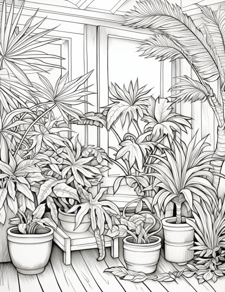 Houseplant Colouring Pages for Adults - Etsy