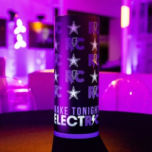 Personalized LED Light-up Cylinder – Custom Party Decor for Birthdays ...