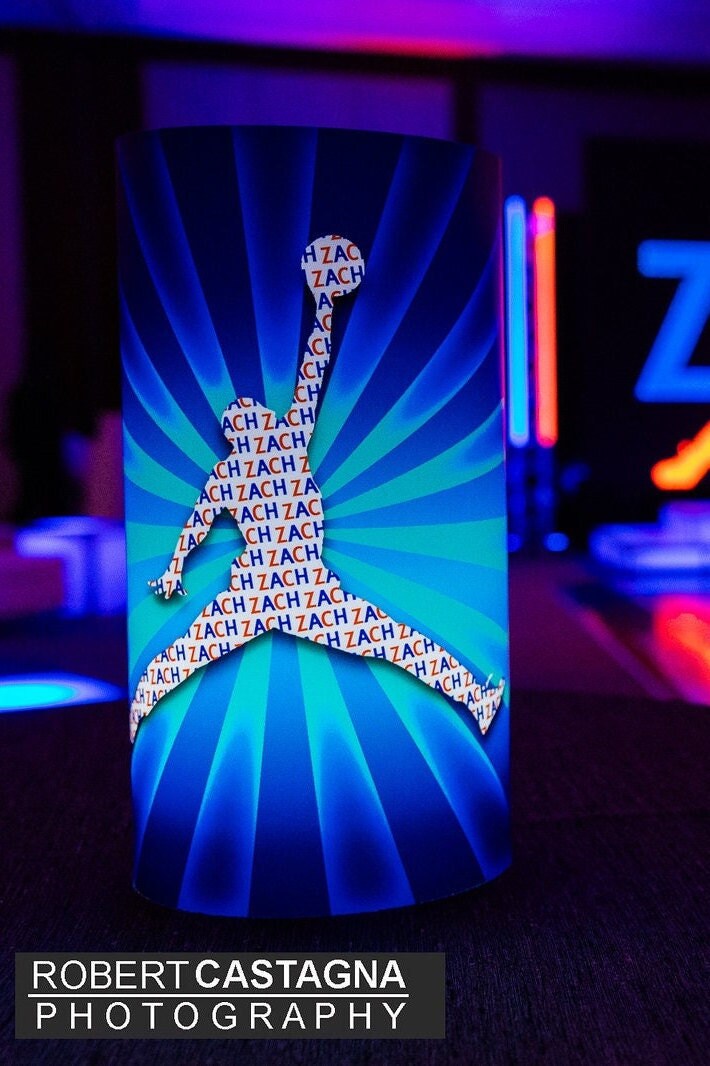 Custom Light up Tube Centerpiece: 28 LED Logo Tube Perfect for Mitzvahs ...