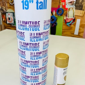 Personalized LED Light-up Cylinder – Custom Party Decor for Birthdays ...