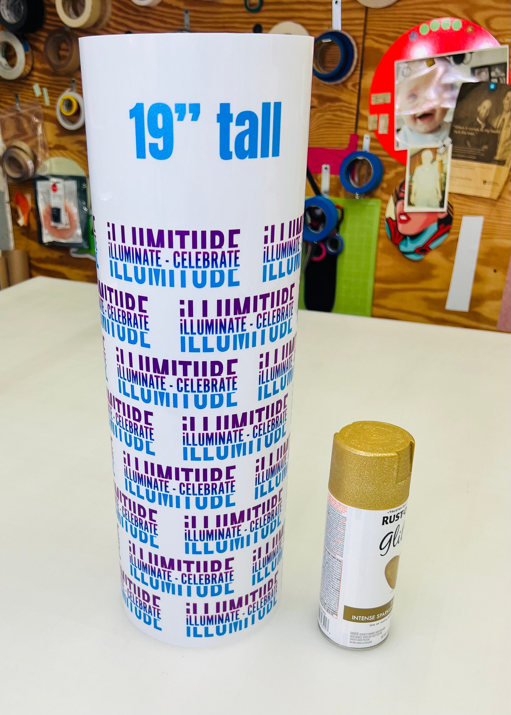 Personalized LED Light-up Cylinder – Custom Party Decor for Birthdays ...