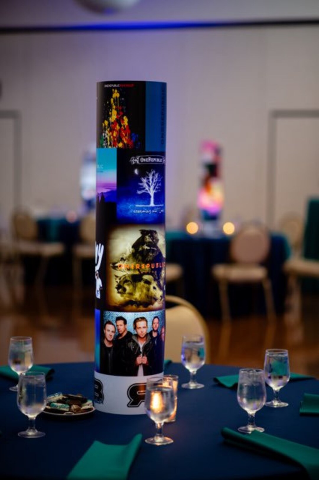 25 Illuminated Tube Light up Centerpieces, Custom Glo Table Piece, LED ...