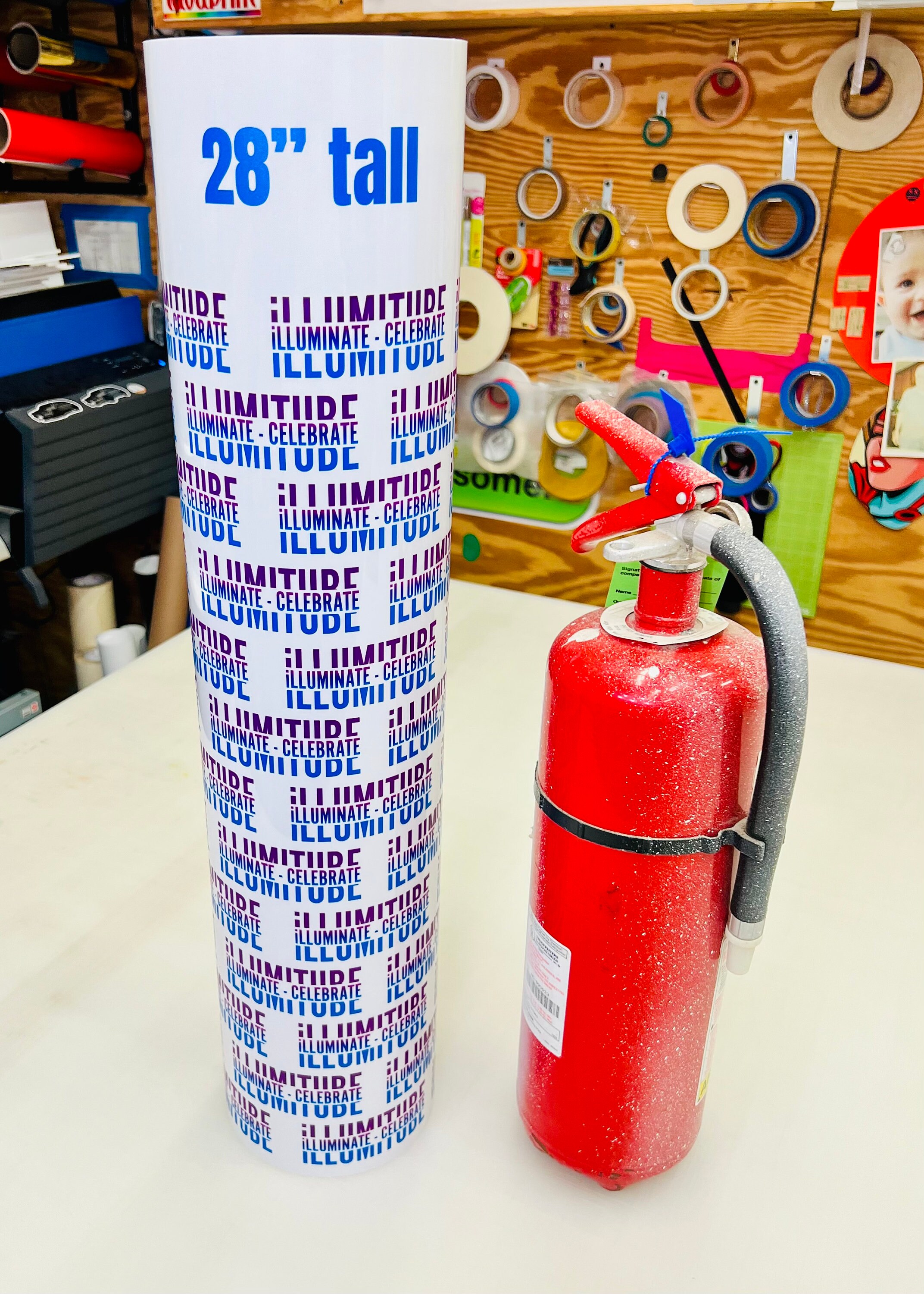 Custom Light up Tube Centerpiece: 28 LED Logo Tube Perfect for Mitzvahs ...