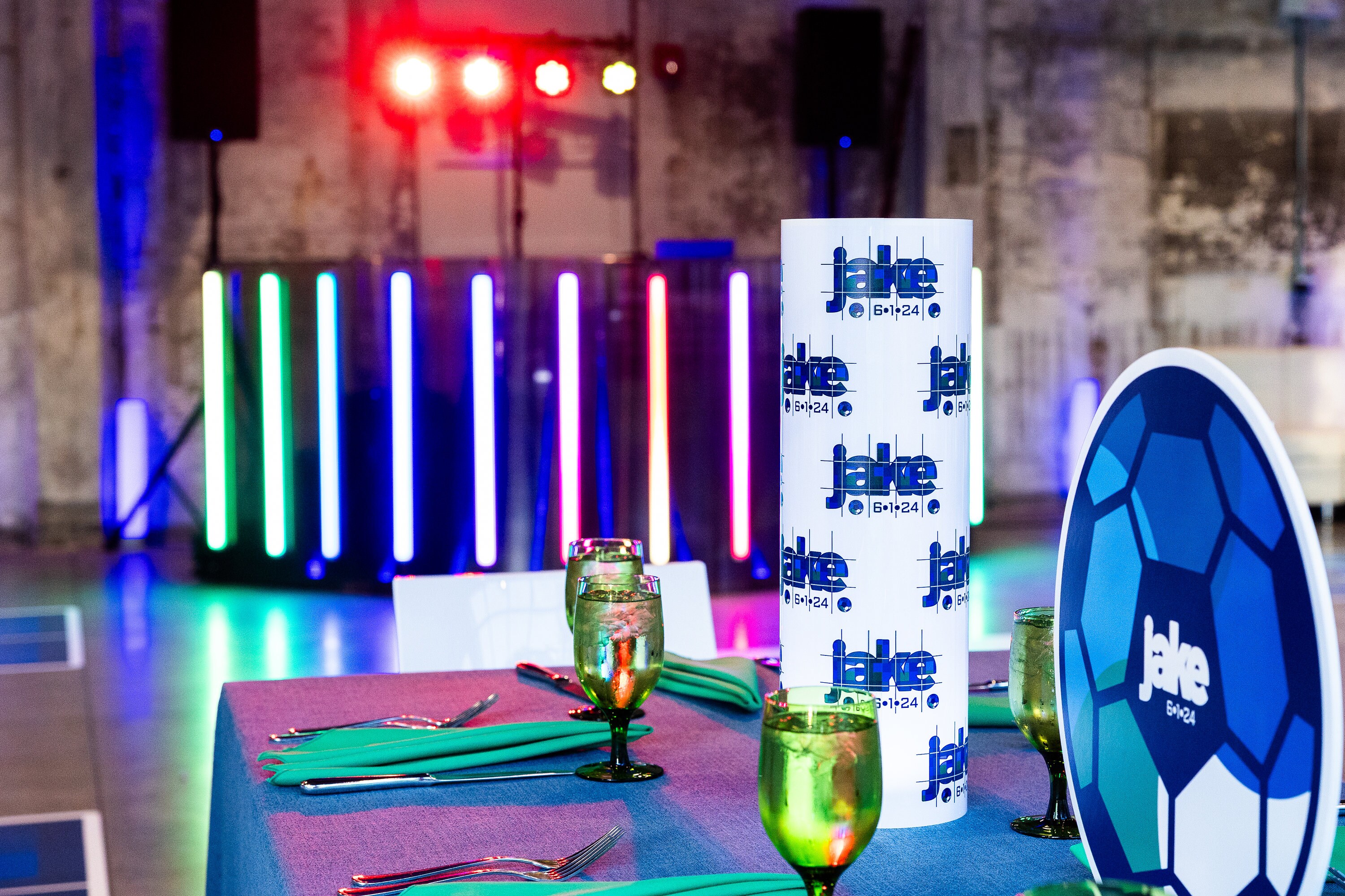 Custom Light up Centerpiece: 25" Personalized Logo Design for Vibrant ...