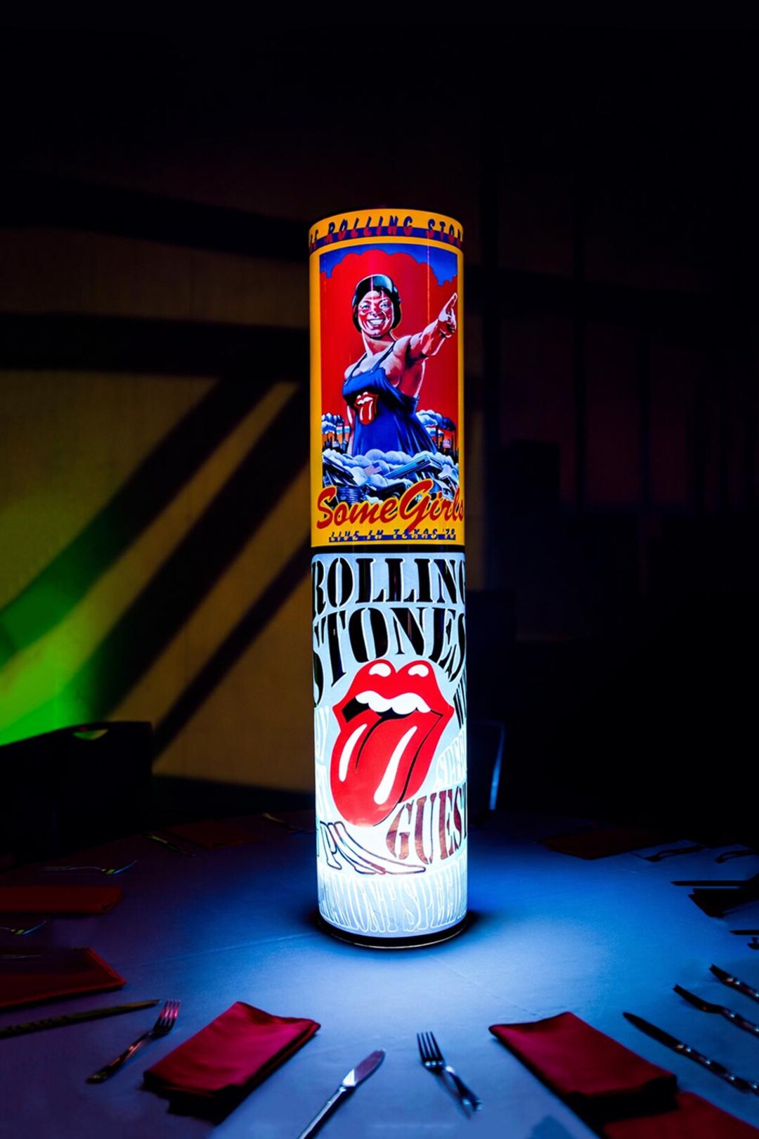 Custom LED Light up Tube Centerpiece With Logo for Events - Etsy