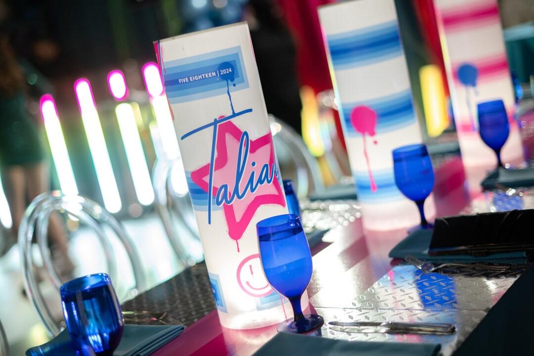 Custom Light up Tube Centerpiece: 28" LED Logo Tube - Perfect for ...