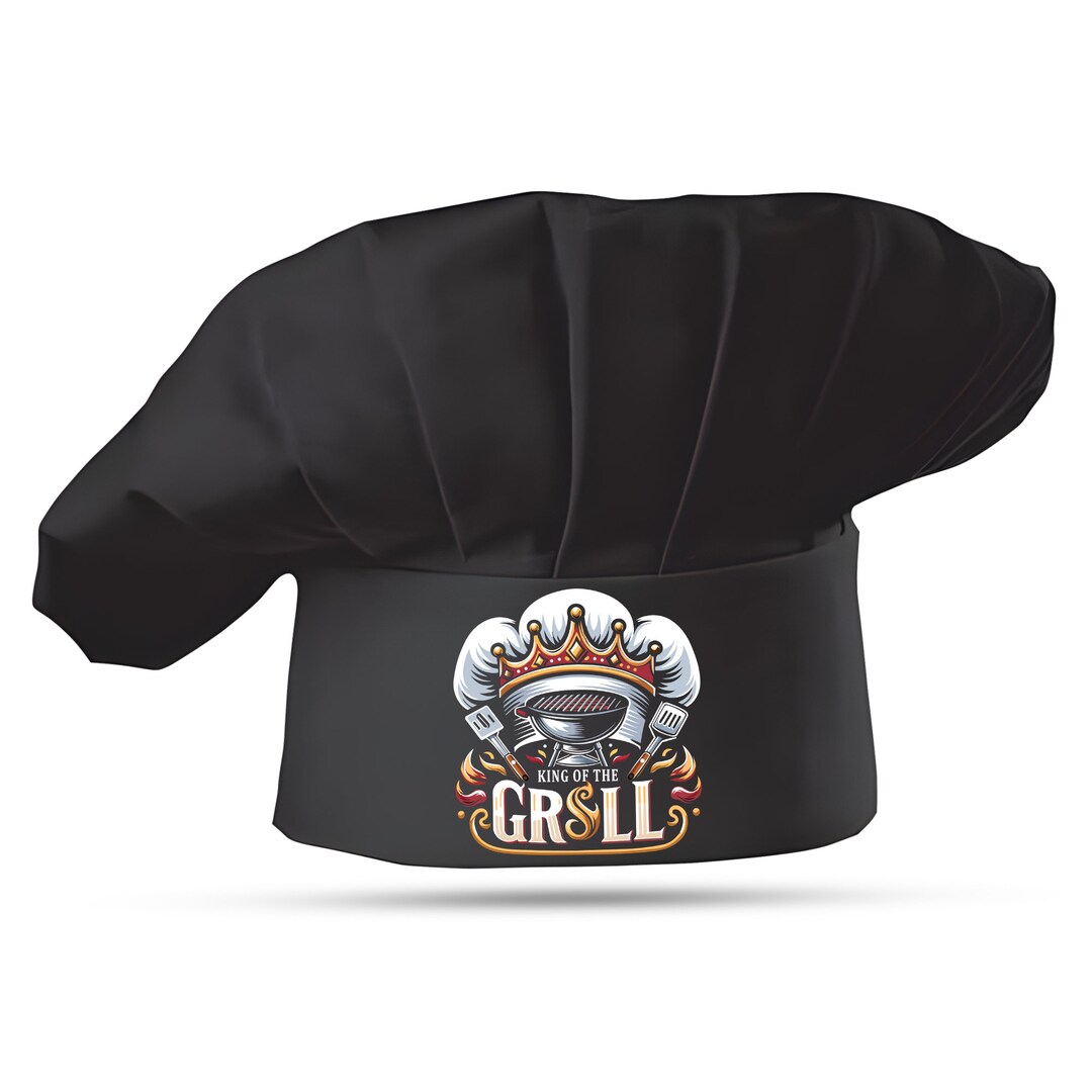 Personalized Grill Chef Hat, Adjustable King of the Grill BBQ Hat ...