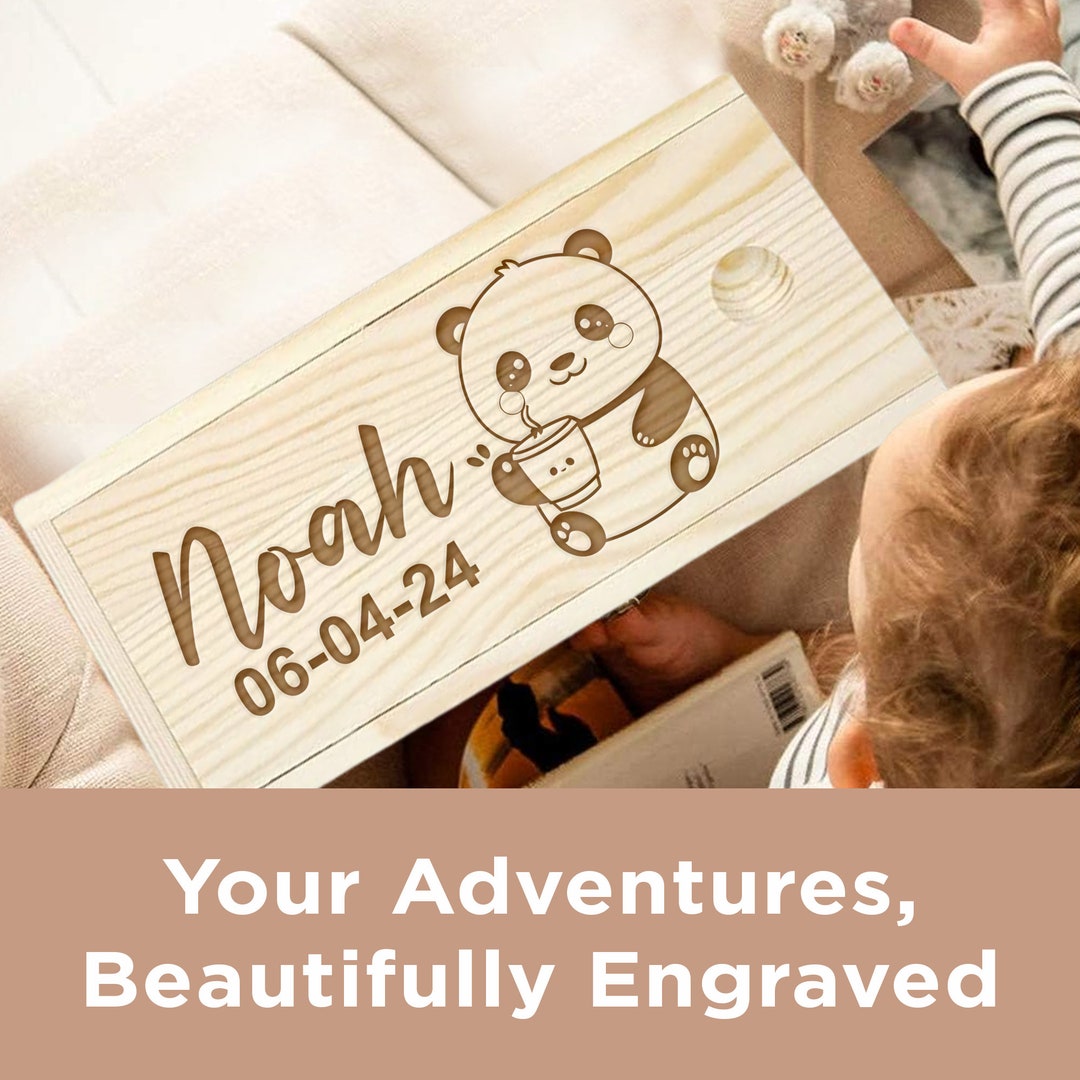Customized Baby Keepsake Box, Custom Engraved Wooden Box, Personalized ...