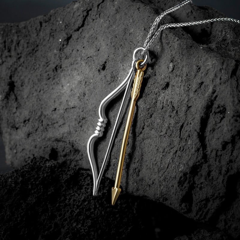 Silver Bow and Arrow - Etsy