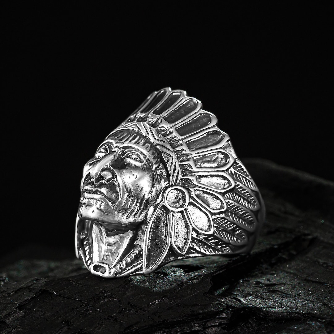 Native American Sterling Silver Men's Ring, 925 Sterling Men's Ring ...