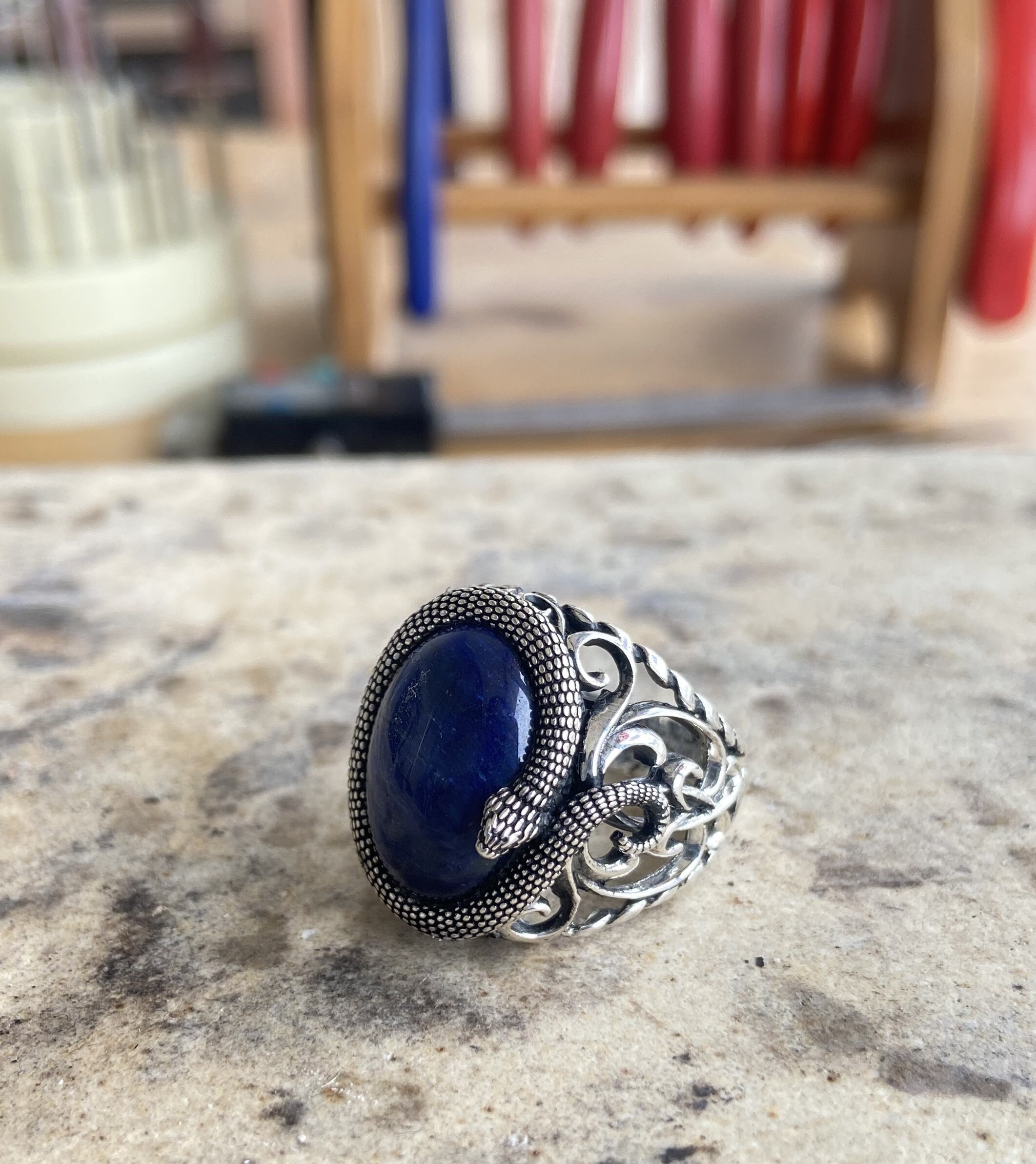 Silver Snake Men Ring Tiger's Eye Mens Silver Ring Gift - Etsy