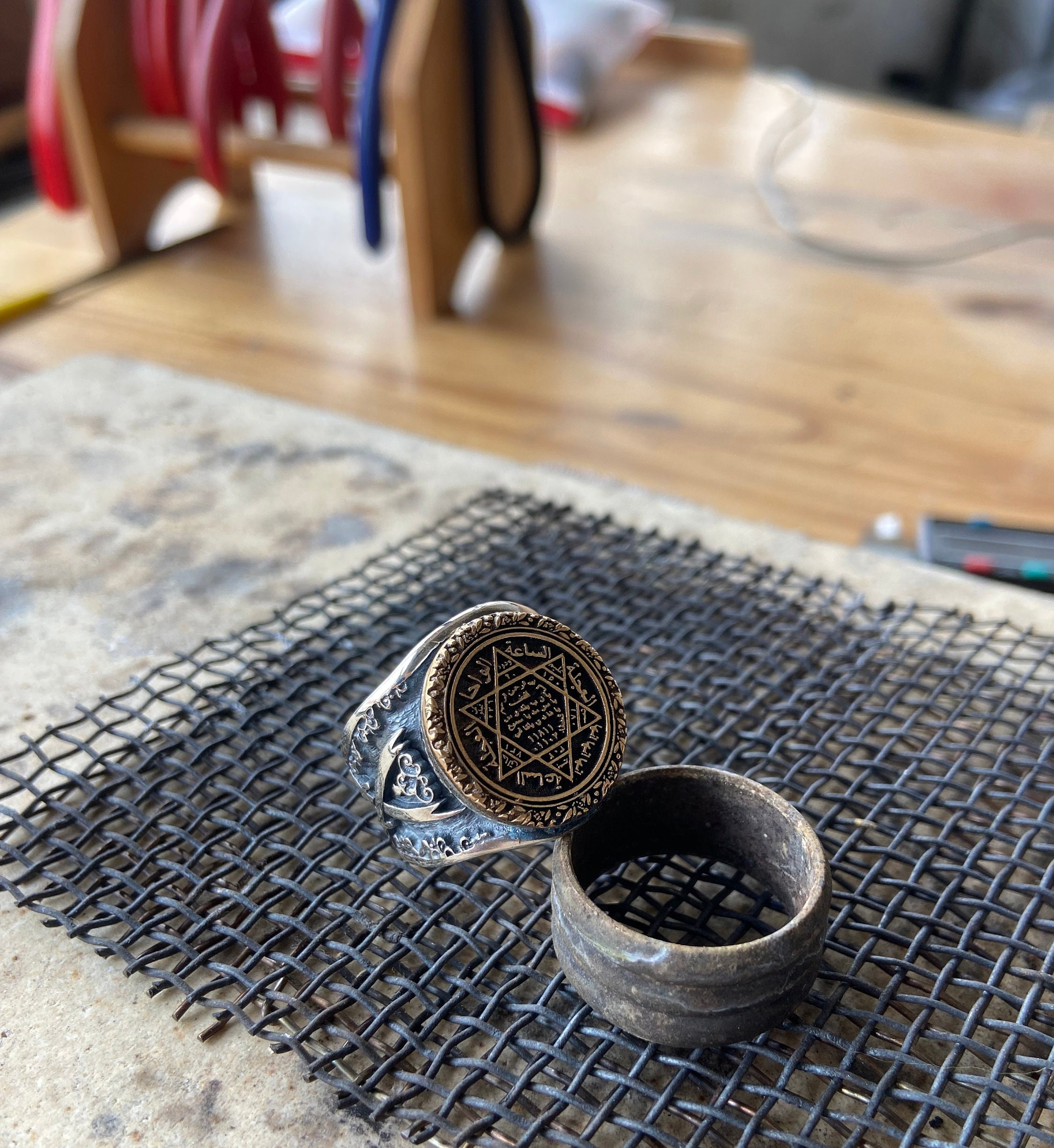 Seal of Soloman Silver Ring 925 Sterling Silver Men's - Etsy