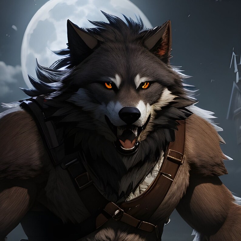 Werewolf, Werewolf at Night, Hunting Werewolf, Full Moon Night ...