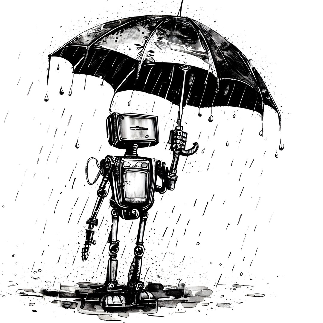 Robot in the Rain, a Small Robot in the Rain, a Small Robot in the Rain ...