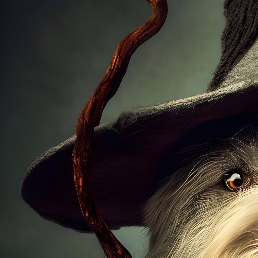 The Wizard Dog, a Very Wise Dog, a Wise Dog With Magical Knowledge, a ...