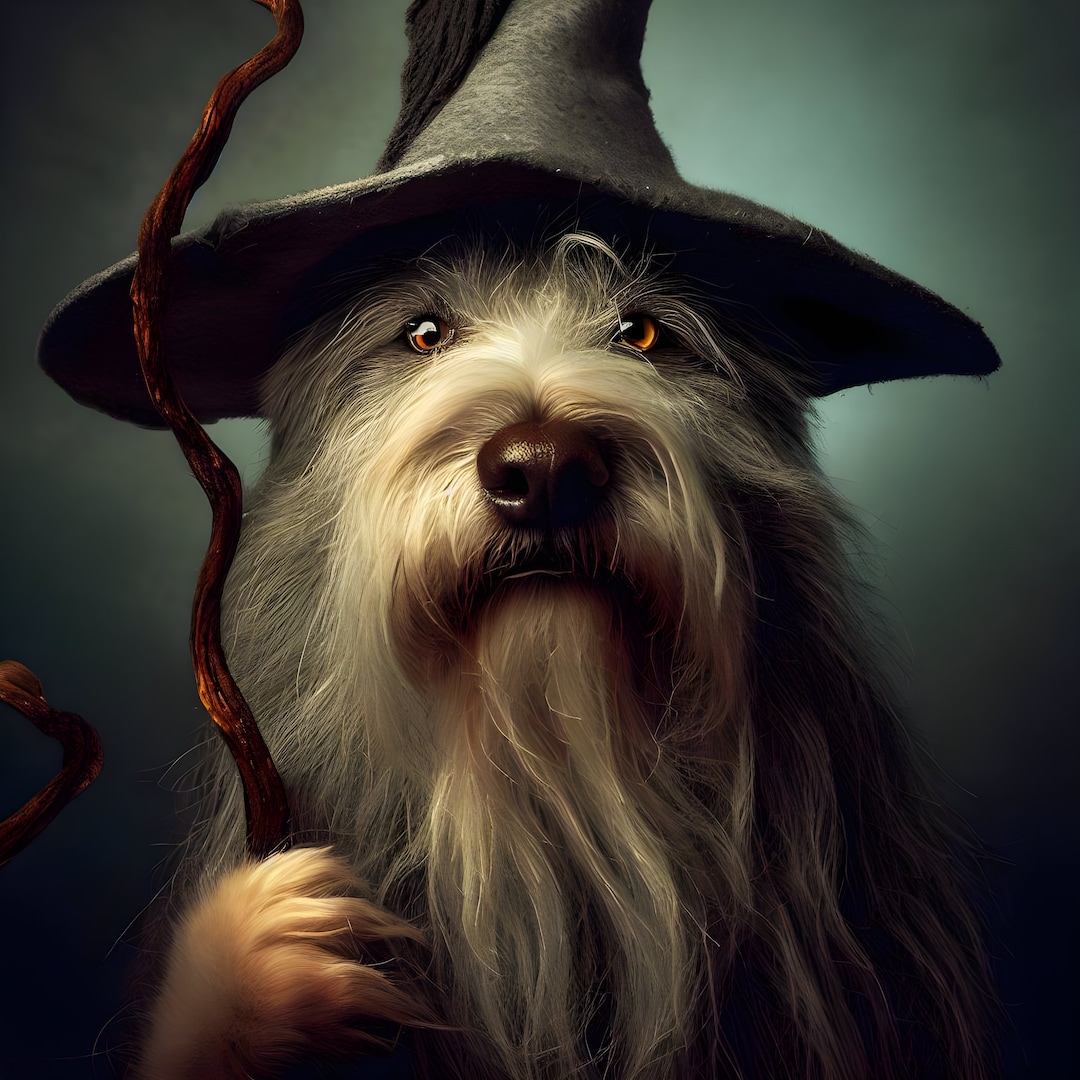 The Wizard Dog, a Very Wise Dog, a Wise Dog With Magical Knowledge, a ...