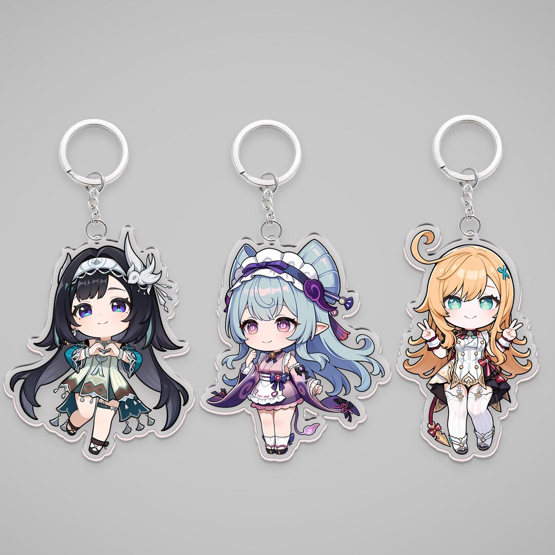 Genshin Impact Acrylic Keychain - Yan Lan, Mizuki, Escoffier - Etsy