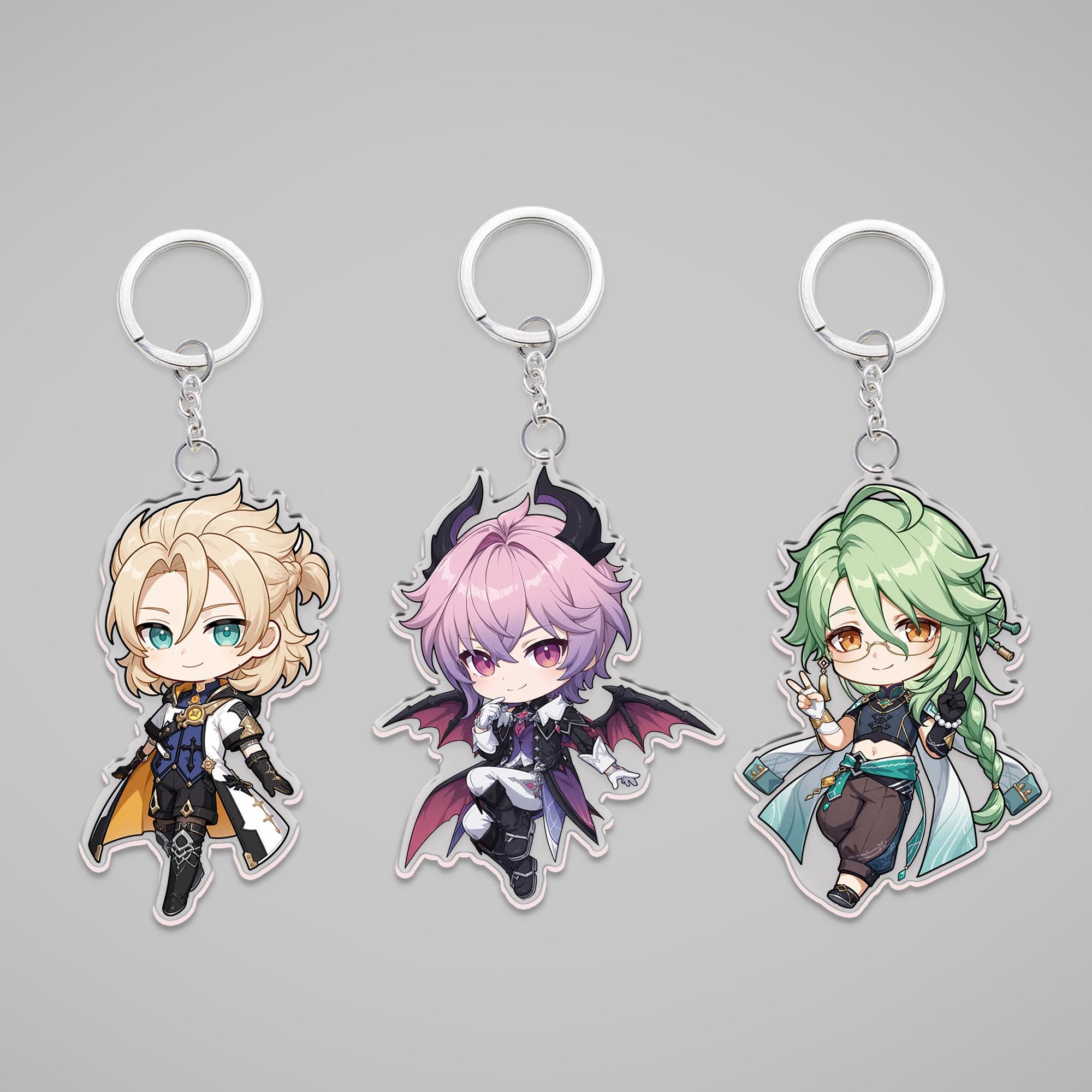 Genshin Impact Acrylic Keychain - Albedo, Durin, Baizhu - Etsy