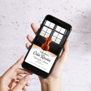Performance Recital Printable and Electronic Editable Photo Invitation ...