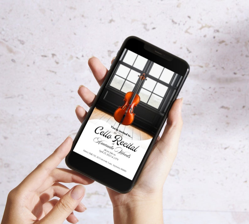 Performance Recital Printable and Electronic Editable Photo Invitation ...