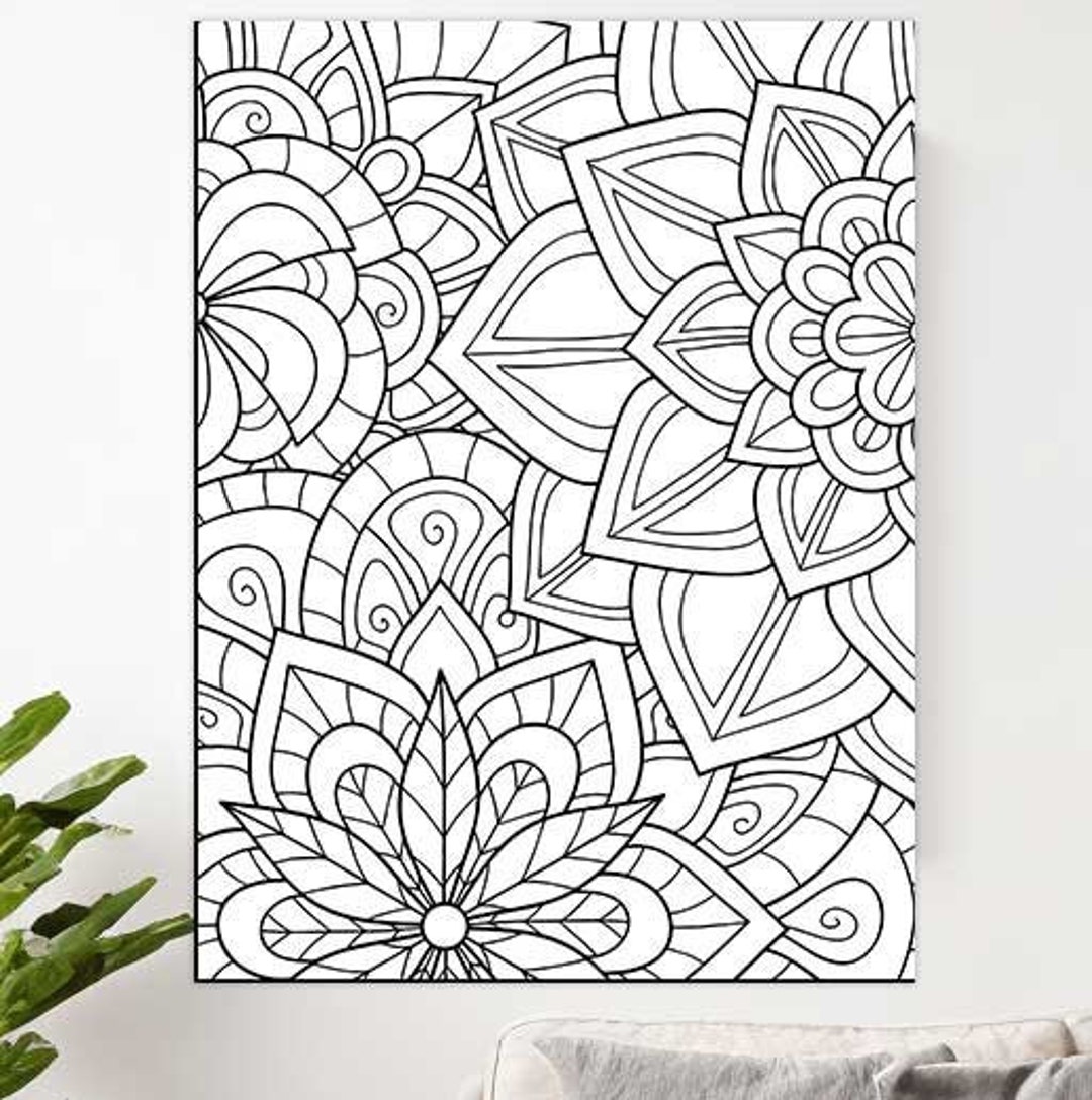 Giant Coloring Poster I |mandala Coloring | Creative Coloring Page ...