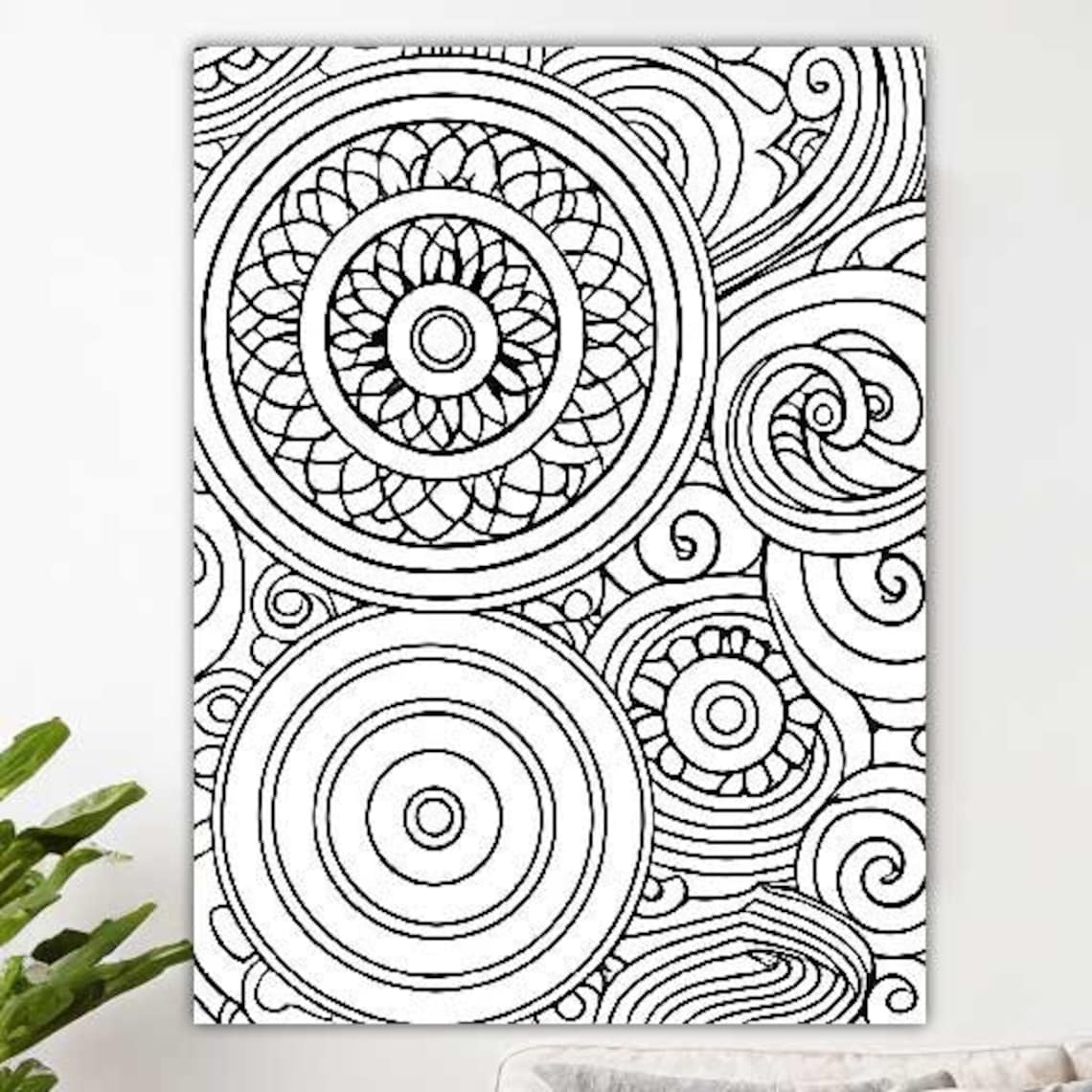 Giant Coloring Poster |mandala Coloring | Creative Coloring Page ...