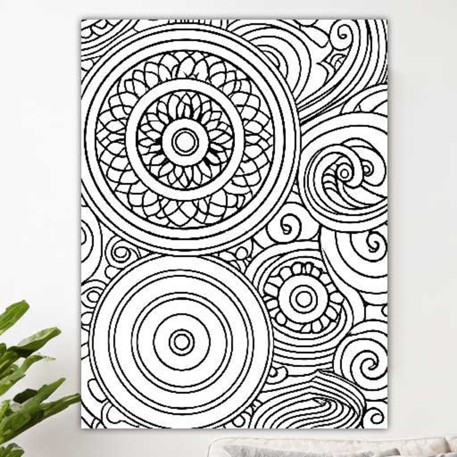 Giant Coloring Poster |mandala Coloring | Creative Coloring Page ...