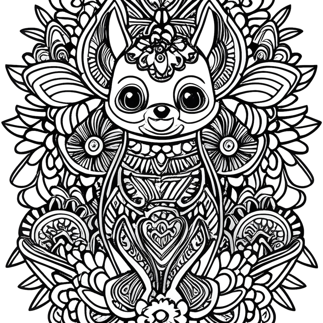 Super Cute Chihuahua Mandala Coloring Page | Giant Creative Coloring ...