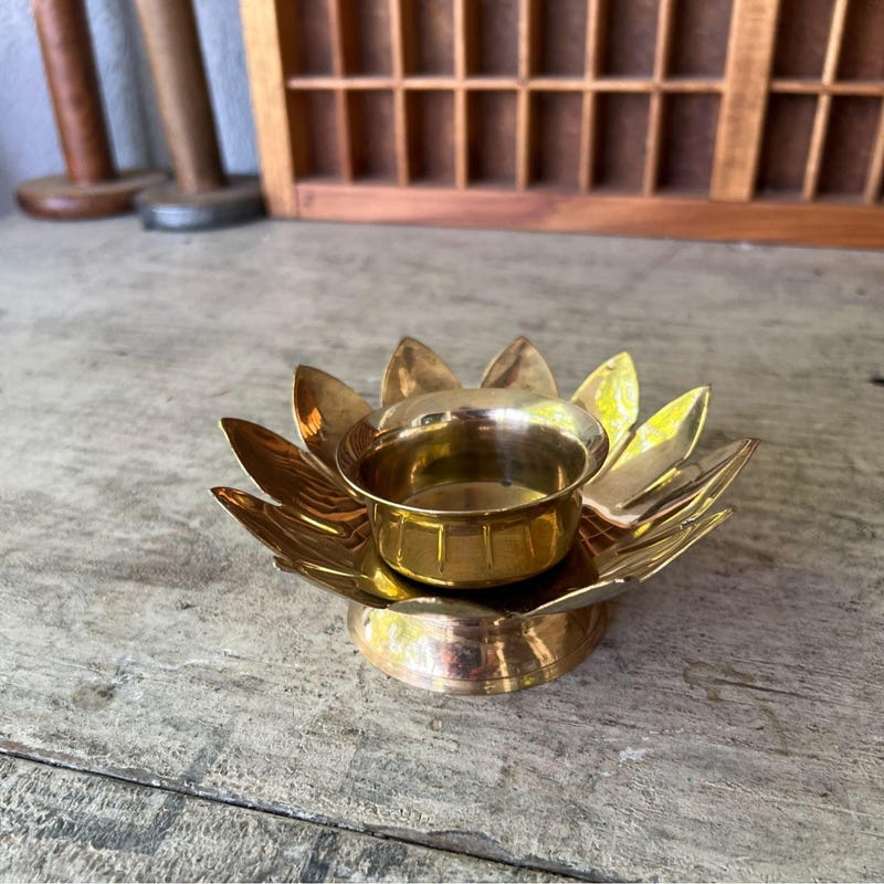 Brass Lotus Bowl - Etsy