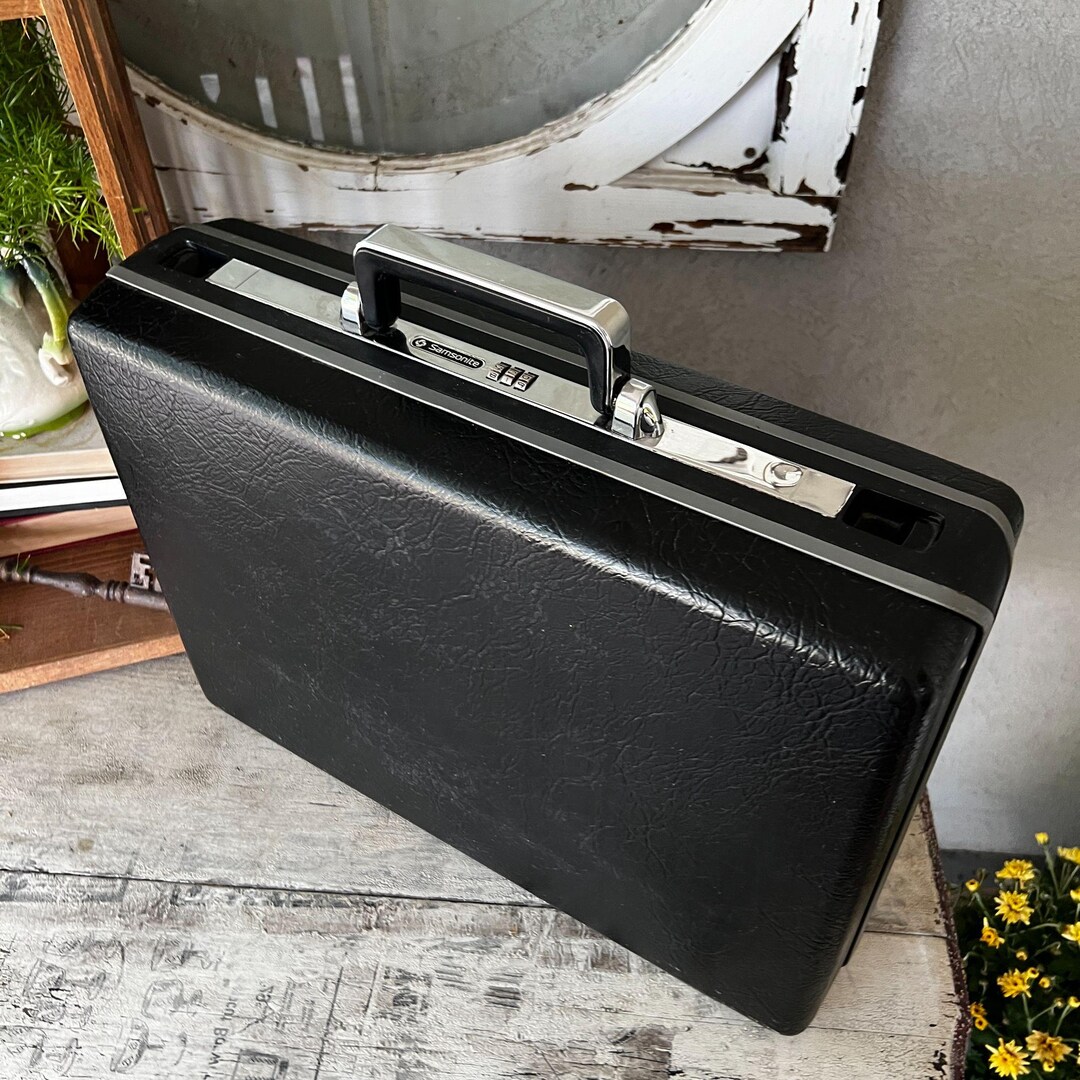 Vintage Samsonite Black Hard Shell Briefcase With Combination Lock - Etsy